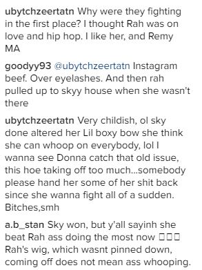 #BlackInkCrew fans debate Rah Ali/Sky fight; Most say Sky won the fight