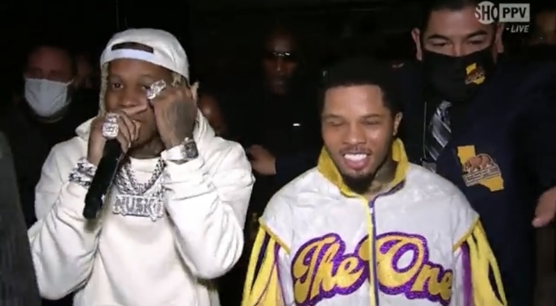 Lil Durk Performs, While Walking Gervonta Davis to Ring, Before Davis ...